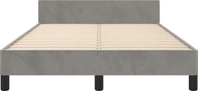 Rám postele bez matrace světle šedá 120 x 200 cm samet 3125928