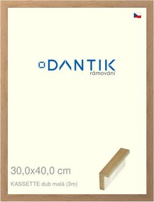DANTIK rámeček 30x40 | KASSETTE dub malá (Plexi Čiré)
