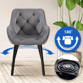 Jídelní židle Antigo samet – tmavě šedá