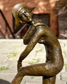 Bronzová socha soška - Harlekýn