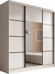 ADRK Furniture Šatní skříň s posuvnými dveřmi Keri 200 ADRK-SW-KER-200-WB