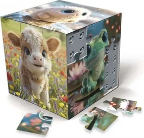 EDUCA 3D Puzzle kostka Zvířátka / 54 dílků
