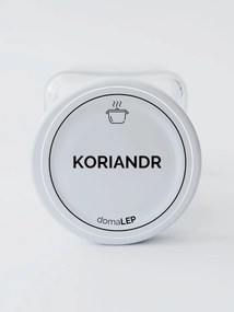 Samolepka na kořenky KORIANDR průhledná 5 cm tučné písmo