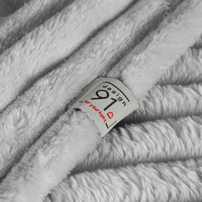 Design 91 DEKA Z MIKROFLANELU SOFT 70X160 CM STŘÍBRNÁ