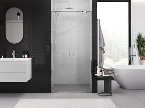 Mexen Exo, dvojité výklopné sprchové dveře, 110 cm, transparentní sklo, chrom, 8182-110-000-01-00