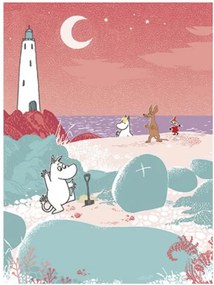 Plakát Moomin on the beach 30x40