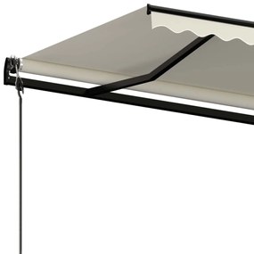 vidaXL Marketos Automatická zatahovací markýza 400 x 350 cm krémová