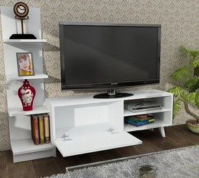 Casarredo - Komfort nábytek Televizní stolek s regálem HINIS bílá