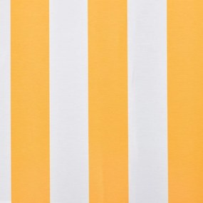 Plachta na markýzu slunečnicová žluto-bílá 6 x 3 m (bez rámu),  141018