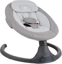 KikkaBoo Houpací lehátko elektrické Codie Light Grey / Nosnost do 9 kg