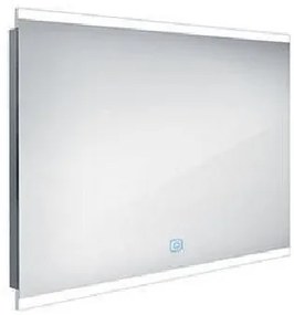 Nimco Zrcadla - Zrcadlo v rámu s LED osvětlením, 1000x700 mm, hliník ZP 12004V