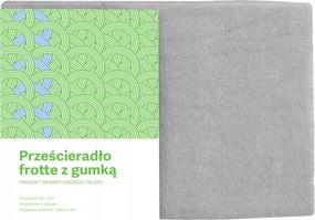 Froté Prostěradlo 200X220 S Gumičkou, Šedé, Popel, Stříbrné, Husté