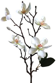 Bílá umělá magnolie 64cm