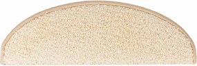 Schodové rohože 10 ks 65 x 21 x 4 cm krémové, půlkulaté, velké 149807