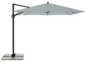 DERBY DX 280 x 280 cm - zahradní slunečník s boční nohou světle šedá