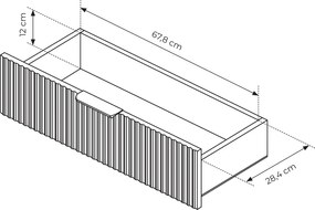 ALFASHOP LANTE černá komoda 138 1D3S