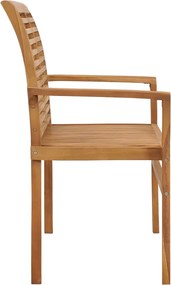 vidaXL Marketos Zahradní lavice s krémově bílou poduškou 112 cm masivní teak