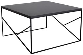 Nordic Design Černý lakovaný konferenční stolek Fanny 80 x 80 cm