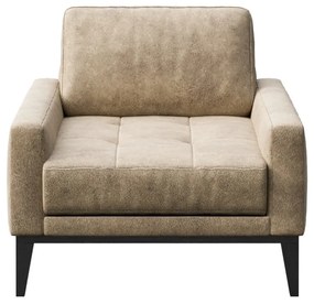 Béžové křeslo z imitace kůže MESONICA Musso Tufted