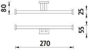 Nimco Držák na toaletní papír dvojitý KEIRA - KE 22055MD-26