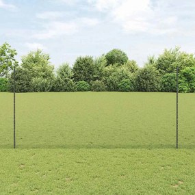 Hexagonální plot s podpěrou 10 x 1,6 m Ocel potažená PVC Šedá 3336837