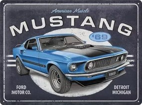 Plechová cedule Ford - Mustang - 1969 Mach 1, (40 x 30 cm)