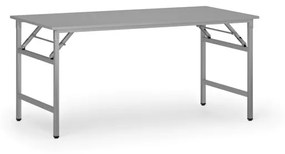Konferenční stůl FAST READY se stříbrnošedou podnoží, 1600 x 800 x 750 mm, šedá