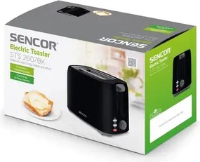SENCOR STS 2607BK černá / Topinkovač / 750 W / 2 sloty