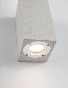 NV 9790551 Venkovní nástěnné svítidlo FUENTO bílý pískovec skleněný difuzor GU10 2x7W IP65 100-240V bez žárovky světlo nahoru a dolů - NOVA LUCE