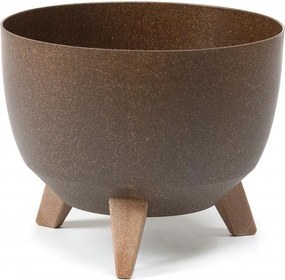 Květináč lamela květináč roma eco coffee, průměr 29cm, mísa na nožkách, espresso