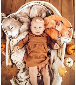 Babysteps Oboustranný dětský dekorační polštářek MEDVÍDEK Zvolte rozměr: Velký 55 x 39 cm
