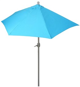 Slunečník půlkruh Parla - polyester/hliník - 300cm tyrkysový bez stojanu