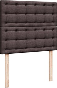 Box spring postel s matrací tmavě hnědá 120x200 cm textil 3291264