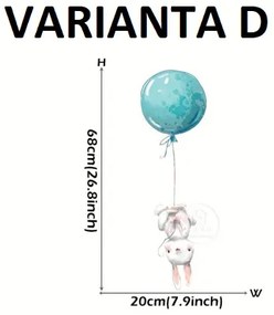 Samolepky na zeď - zajíčci, více variant Varianta: Varianta D