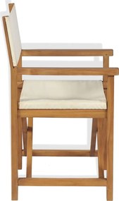 vidaXL Skládací režisérské židle 2 ks masivní teakové dřevo [3057528]