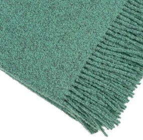 Kampol Deka z merino vlny Bukle 140x200 mint s třásněmi