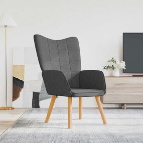 Relaxační křeslo tmavě šedé textil 327920
