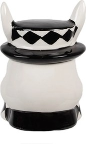 Černobílá keramická dóza Black&White Bunny - 9*8*11 cm
