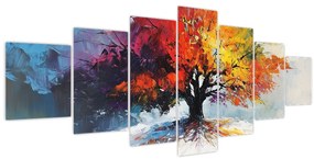 Obraz - Pestrobarevný strom (210x100 cm)