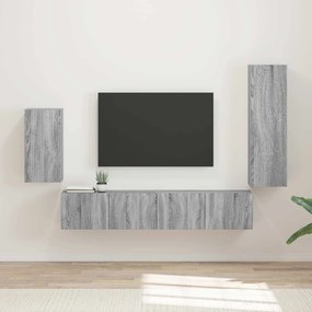 Sestava TV skříněk 4 ks Šedá Sonoma Kompozitní dřevo 3409012