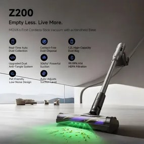 MOVA Z200 Auto-Empty / Tyčový vysavač / 30000 Pa / HEPA H14 / 90 min