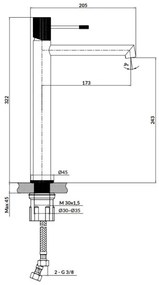 Cersanit S951-592 - Umyvadlová baterie ZEN 32,2 cm lesklý chrom
