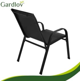 Zahradní židle stohovatelné černé 2 ks Gardlov 27565