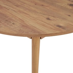 Kulatý rozkládací jídelní stůl s přídavnou deskou v dekoru borovice ø 100 cm Viona – Kalune Design
