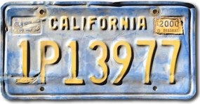 Americká SPZ California Blue 1P13977