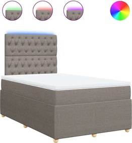 Box spring postel s matrací taupe 120x200 cm textil 3294334