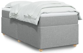 Box spring postel s matrací světle šedá 90x190 cm textil 3285338
