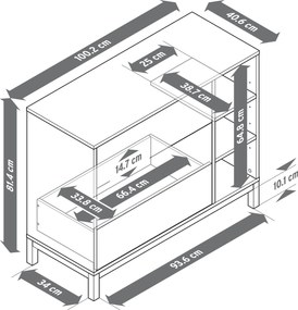 Tchibo - Komoda - barva: bílá
