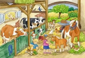 Ravensburger Den na farmě / 2x24 dílků / od 4 let