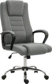 HOMCOM Manažerská ergonomická kancelářská židle s látkovým potahem, výškově nastavitelná, tmavě šedá | Aosom